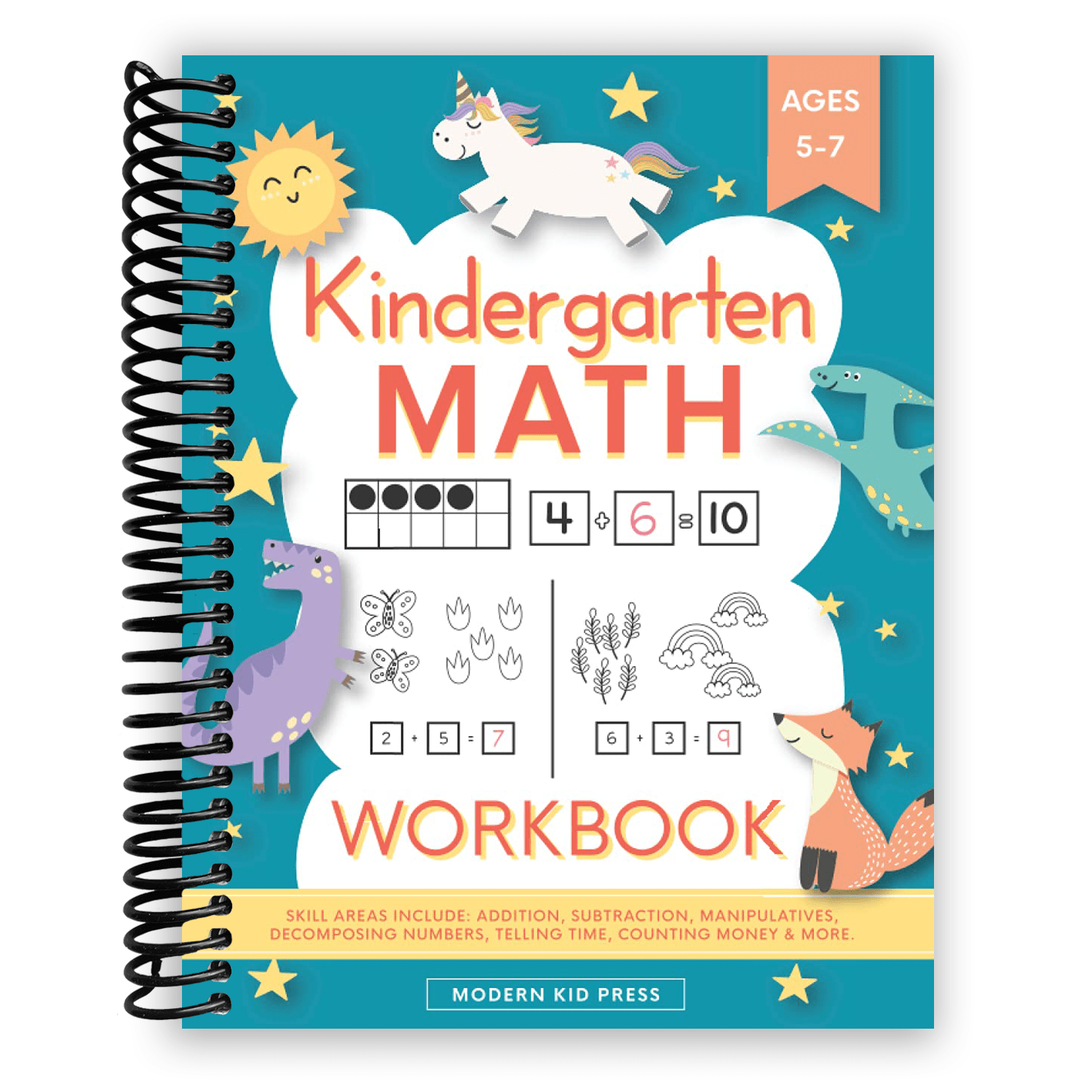 Kindergarten Math Workbook: Kindergarten and 1st Grade Workbook Age 5 ...
